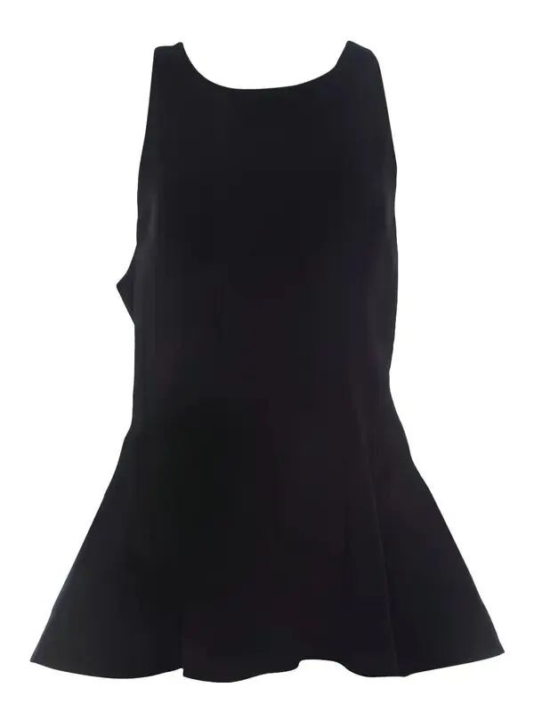 Prabal Gurung Peplum Round-neck Top - Black