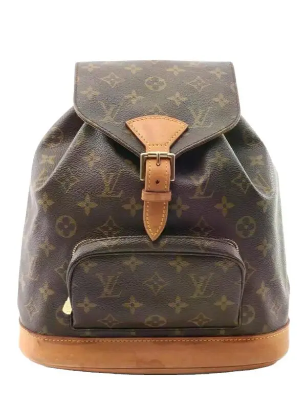 LOUIS VUITTON 2001 Montsouris Mm Leather Backpack - Brown