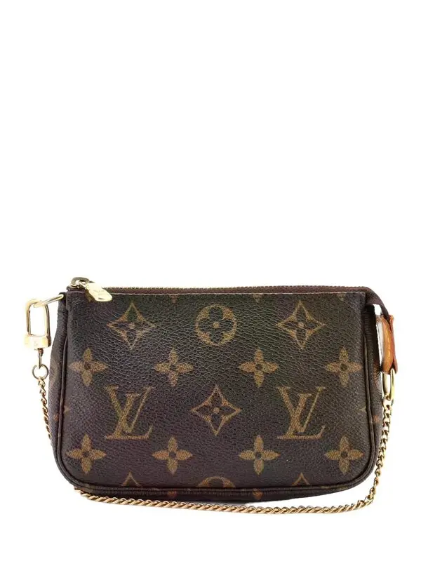 LOUIS VUITTON Pochette Accessoires Monogram Canvas Mini Clutch - Brown