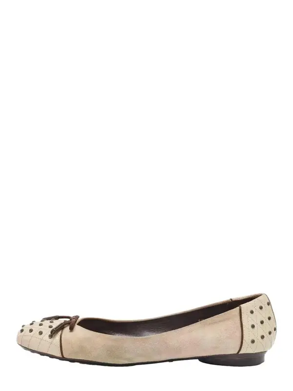 TOD'S Stud-embellished Ballet Flats - Neutrals