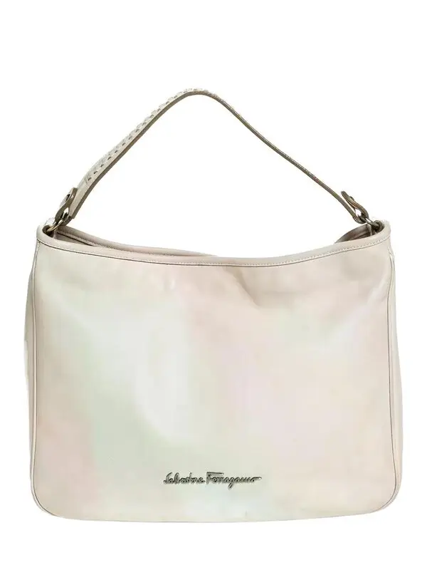 FERRAGAMO Leather Shoulder Bag - White