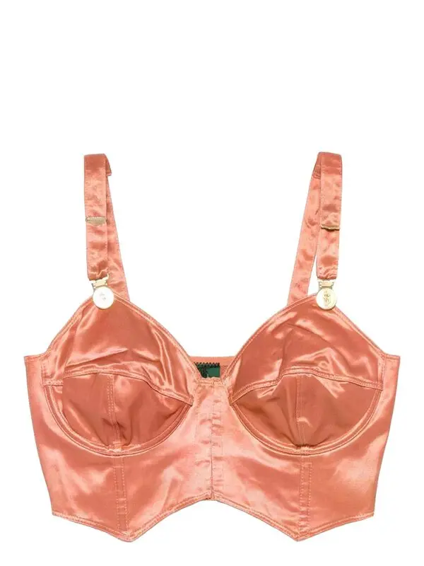 Jean Paul Gaultier 1991 Dollar-sign Bustier Top - Pink