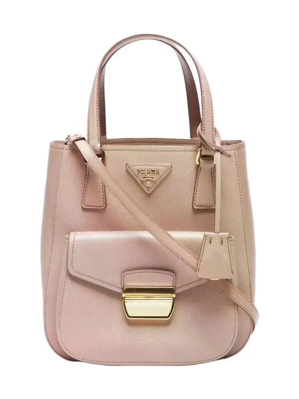 Prada 2021 Triangle-logo Tote Bag - Neutrals