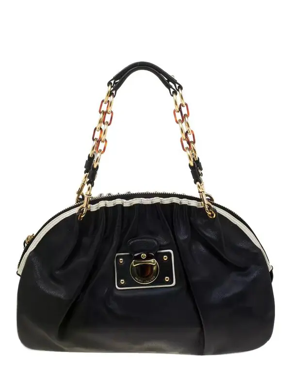 Marc Jacobs Capra Leather Chain Satchel Bag - Black