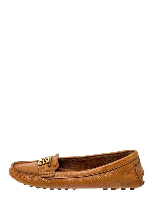 Tory Burch Leather Driving Loafers - Brown