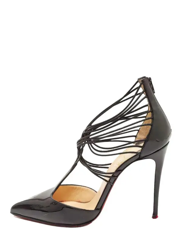 CHRISTIAN LOUBOUTIN 110mm Leather Heeled Sandals - Black