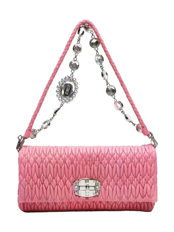 Miu Miu Pre-owned Matelassé Leather Shoulder Bag - Pink