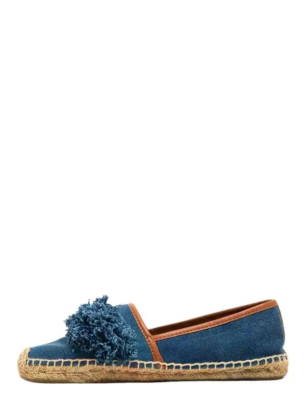 Tory Burch Fringed Canvas Espadrilles - Blue