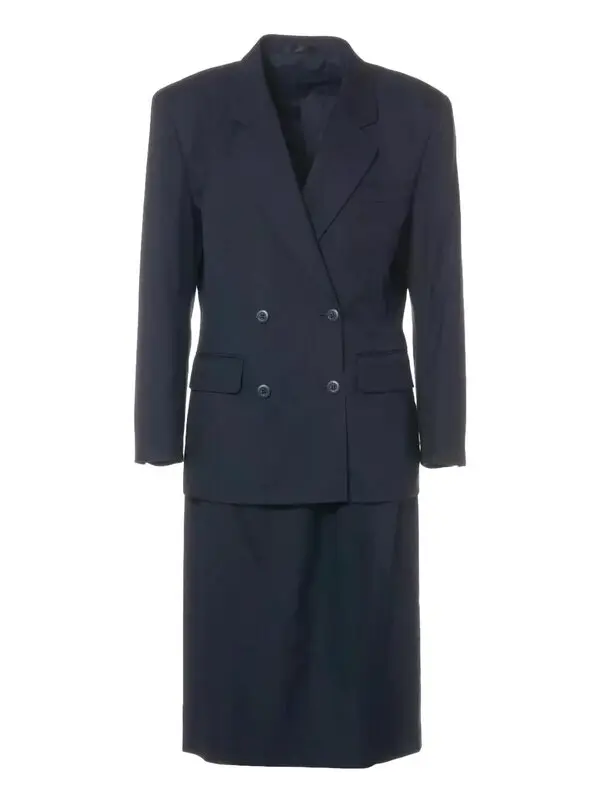 Burberry 1990-2000s Double-breasted Suit - Blue