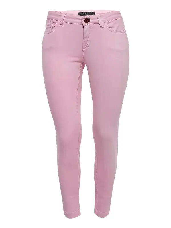 Dolce & Gabbana Logo-patch Jeans - Pink