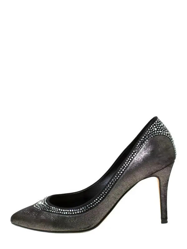 GINA 85mm Leather Pumps - Black
