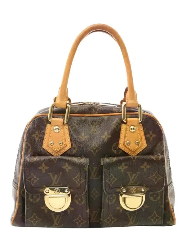 LOUIS VUITTON 2005 Manhattan Pm Tote Bag - Brown