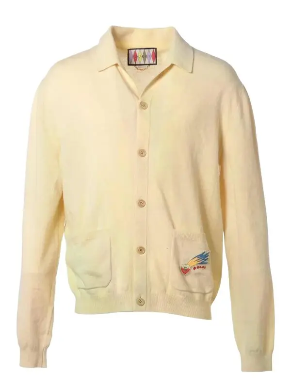 Gucci Lovelight Embroidered Cardigan - Yellow