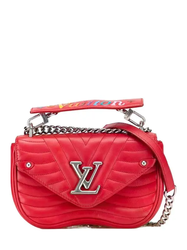 LOUIS VUITTON 2018 New Wave Chain Bag Pm Satchel - Red