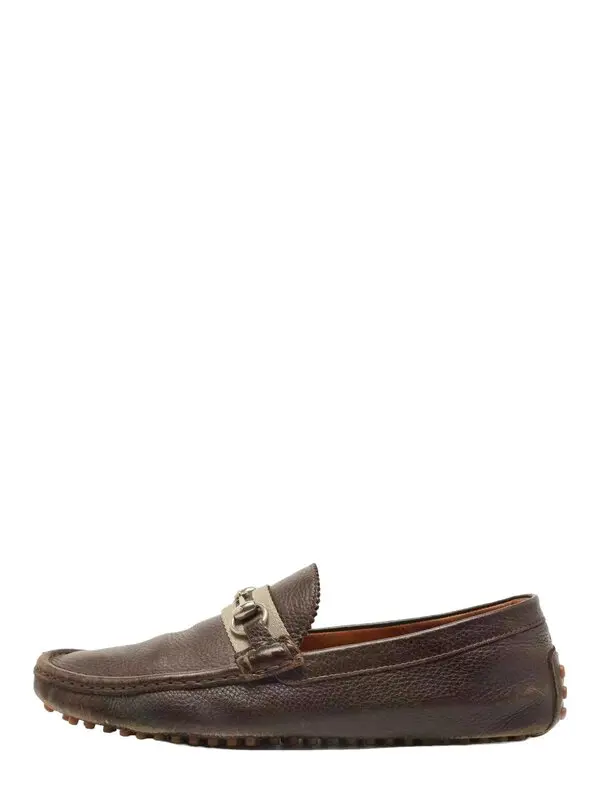 Gucci Leather Loafers - Brown