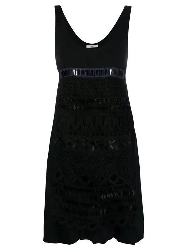 Prada 2000s Panelled Sleeveless Dress - Black