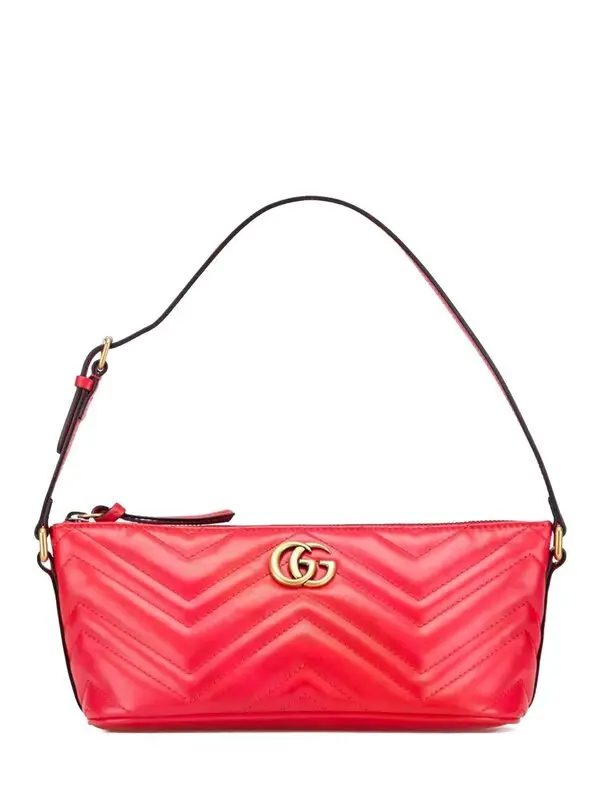 Gucci Gg Marmont Matelassé Leather Shoulder Bag - Red