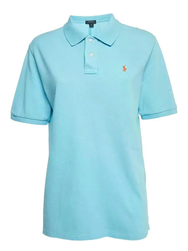Polo Ralph Lauren Polo Pony-embroidered Polo Top - Blue