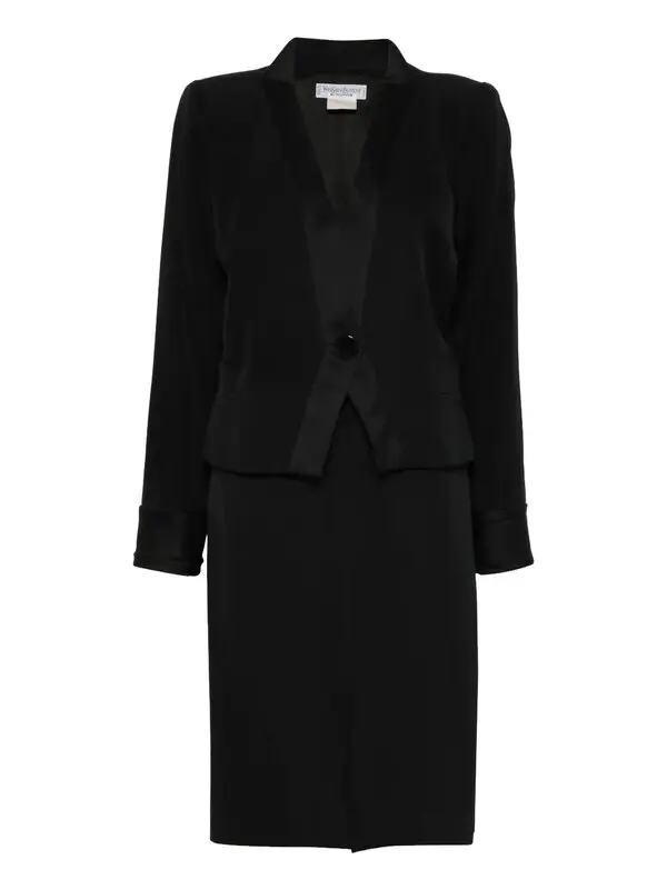 Saint Laurent Circa 1989 Wool Suit - Black