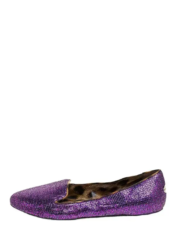 Roberto Cavalli Glitter Loafers - Purple