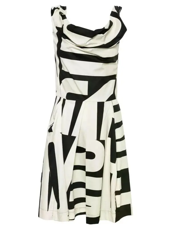 VIVIENNE WESTWOOD 2013-2014 Abstract-print Cotton Dress - Black