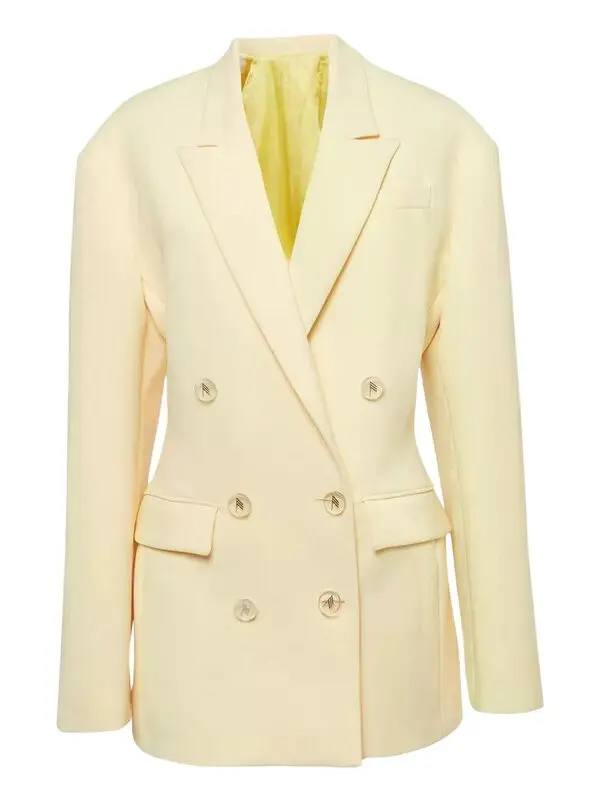 Attico Double-breasted Blazer - Yellow