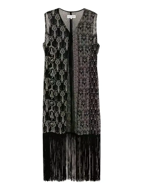 Dolce & Gabbana 1990s Fringe-detail Jacket - Black