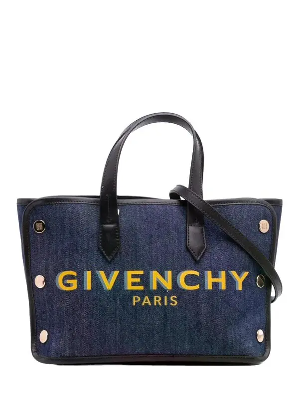 Givenchy 2020 Mini Denim Bond Shopper Tote Satchel - Blue