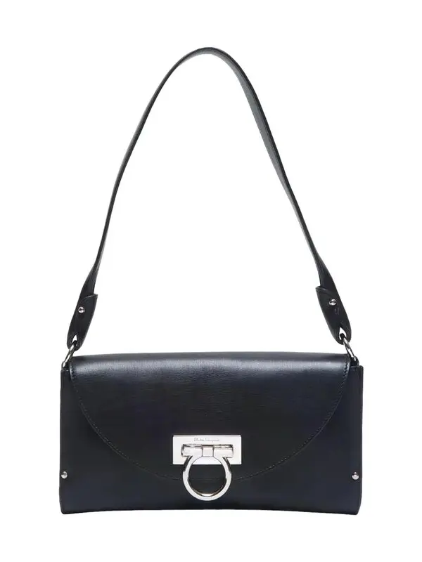 FERRAGAMO Gancini Shoulder Bag - Black