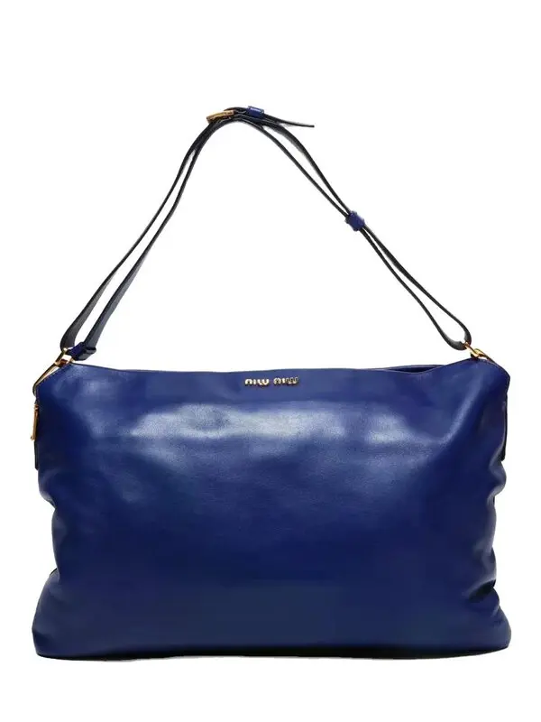 Miu Miu 2010s Leather Shoulder Bag - Blue