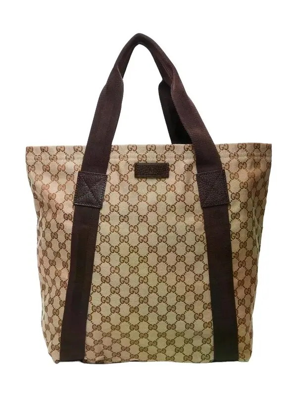 Gucci Gg Canvas Tote Bag - Brown
