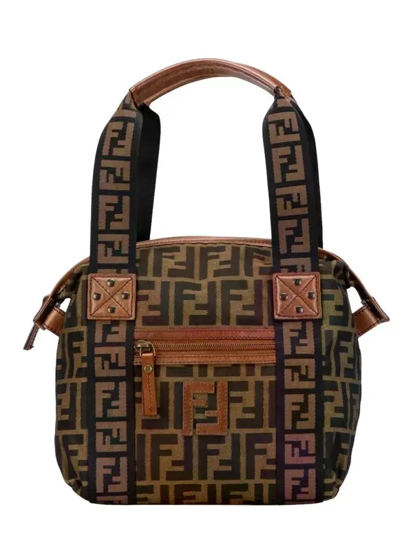 Fendi Zucca Canvas Ff Handbag - Brown
