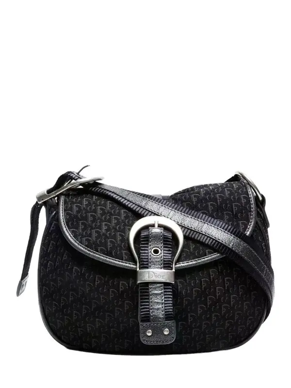 Dior Trotter Buckle-fastening Shoulder Bag - Black