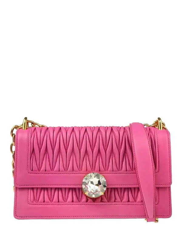 Miu Miu Pre-owned 2010s Matelassé Shoulder Bag - Pink