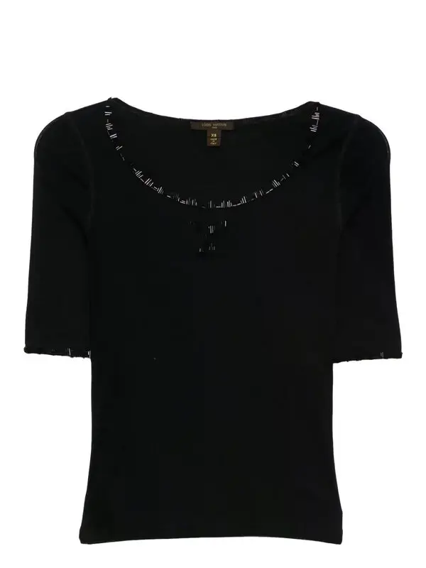 LOUIS VUITTON 1990-2000s Short Sleeve Top - Black