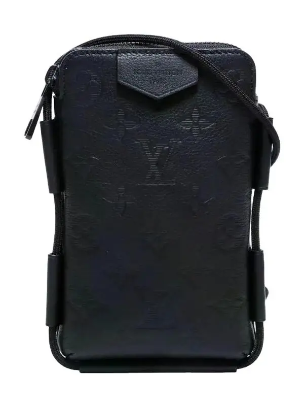 LOUIS VUITTON Monogram Shadow Messenger Bag - Black
