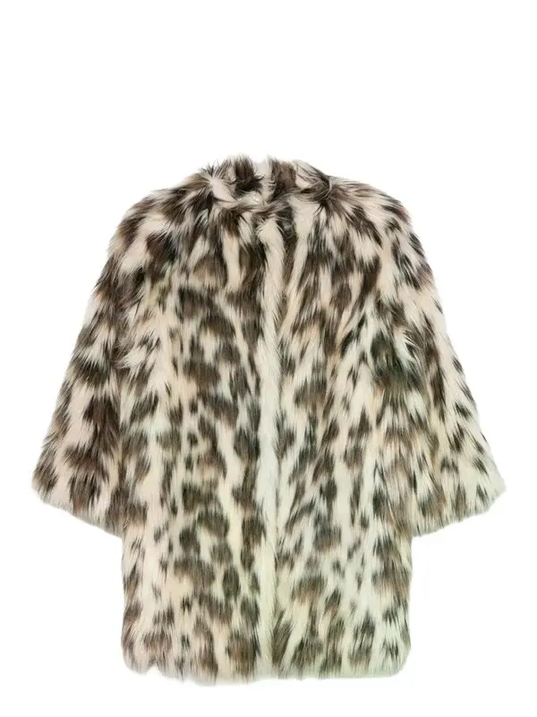 Prada Leopard-print Faux-fur Coat - Neutrals