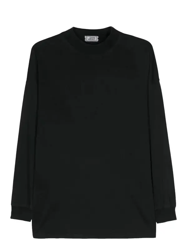 Versace 1980s Crew-neck Cotton T-shirt - Black