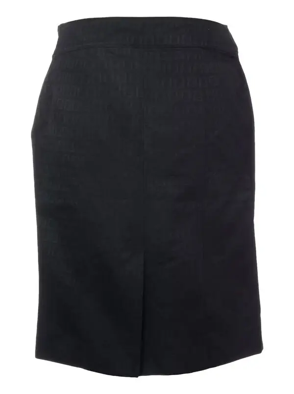 Fendi 2000s Zucchino-pattern Skirt - Black