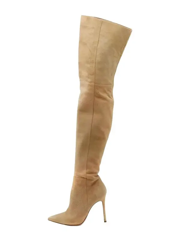 GIANVITO ROSSI 60mm Over-the-knee Stiletto Boots - Neutrals