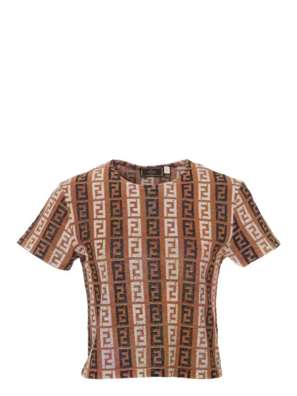 Fendi 1980-1990 Ff Logo T-shirt - Brown