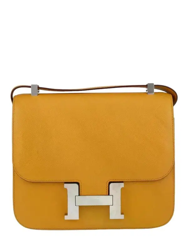 Hermès Pre-owned 2018 Constance Shoulder Bag - Yellow