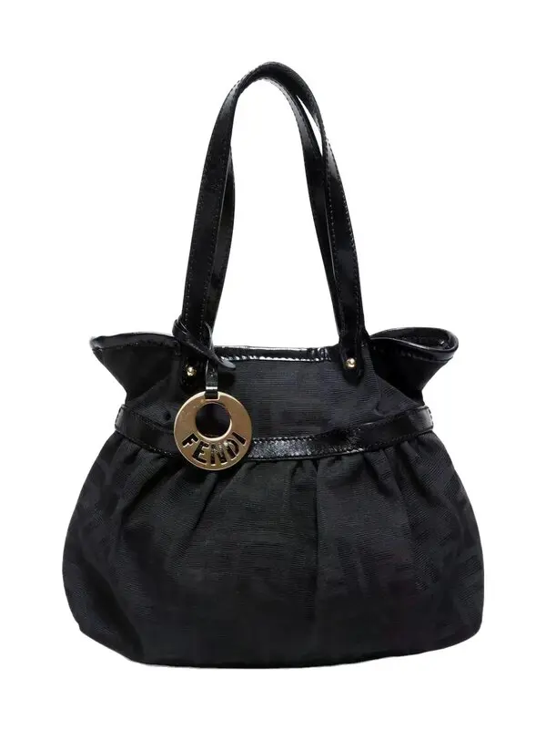 Fendi Zucca Shoulder Bag - Black
