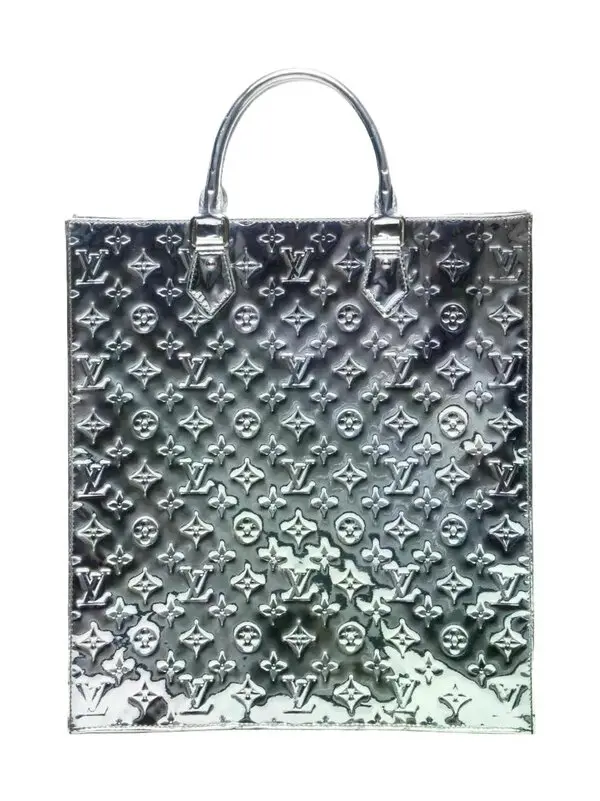 LOUIS VUITTON 2009 Miroir Sac Plat Leather Tote Bag - Silver