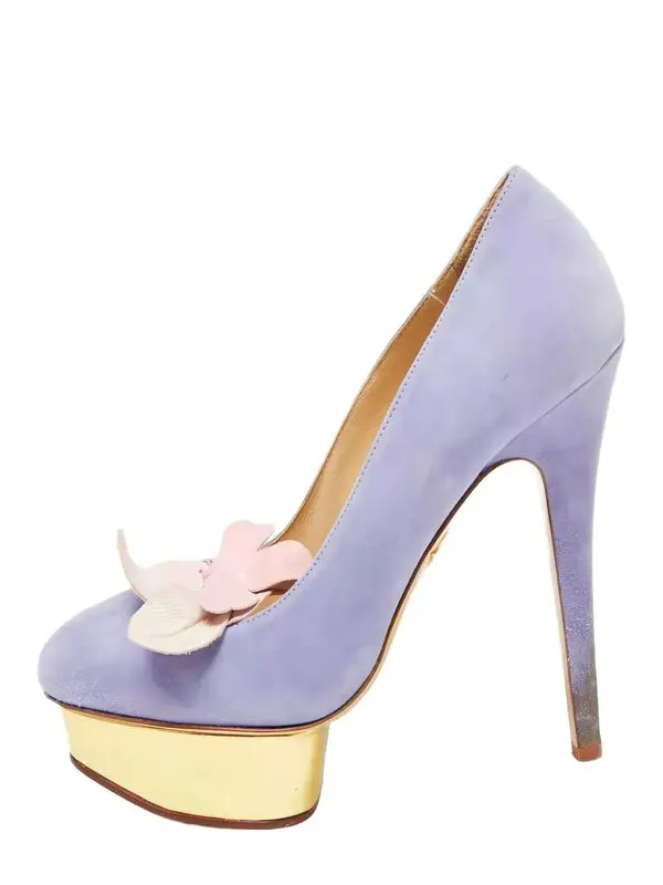 CHARLOTTE OLYMPIA 140mm Dolly Leather Pumps - Purple