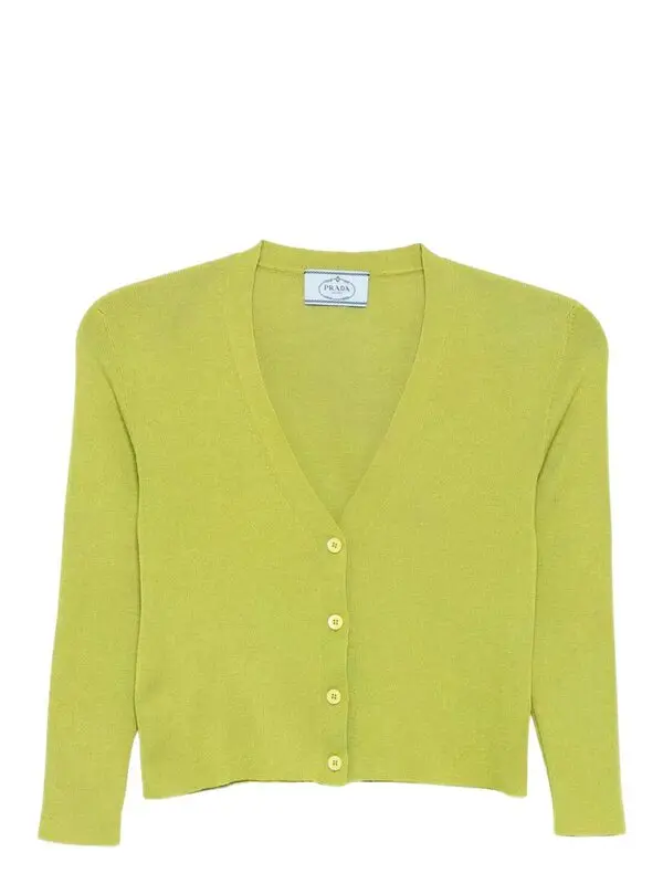 Prada V-neck Cardigan - Green