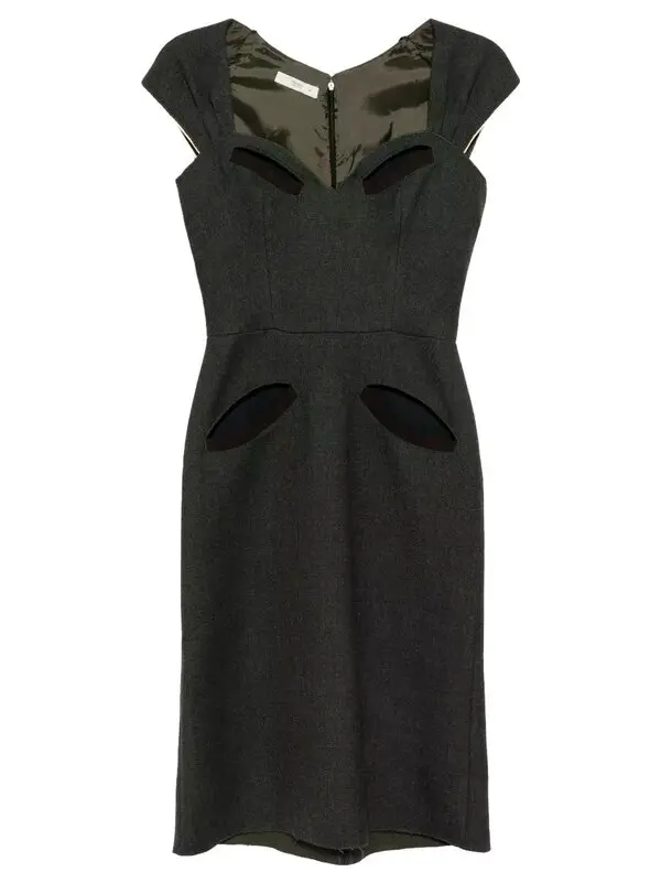 Prada Cut-out Midi Dress - Grey