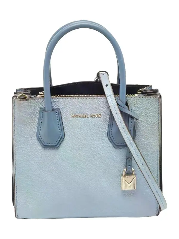 Michael Kors Mercer Leather Tote Bag - Blue