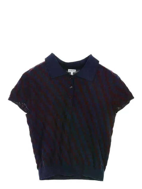 Loewe 2000s Knitted Polo Top - Blue