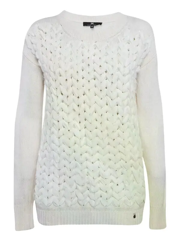 Elisabetta Franchi Cable-knit Sweater - White